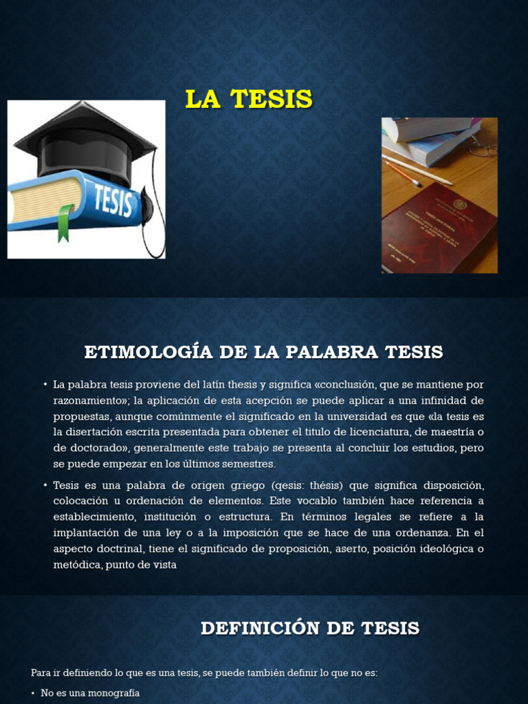 Definición y Estructura de la Tesis | PDF | Conocimiento | Doctorado