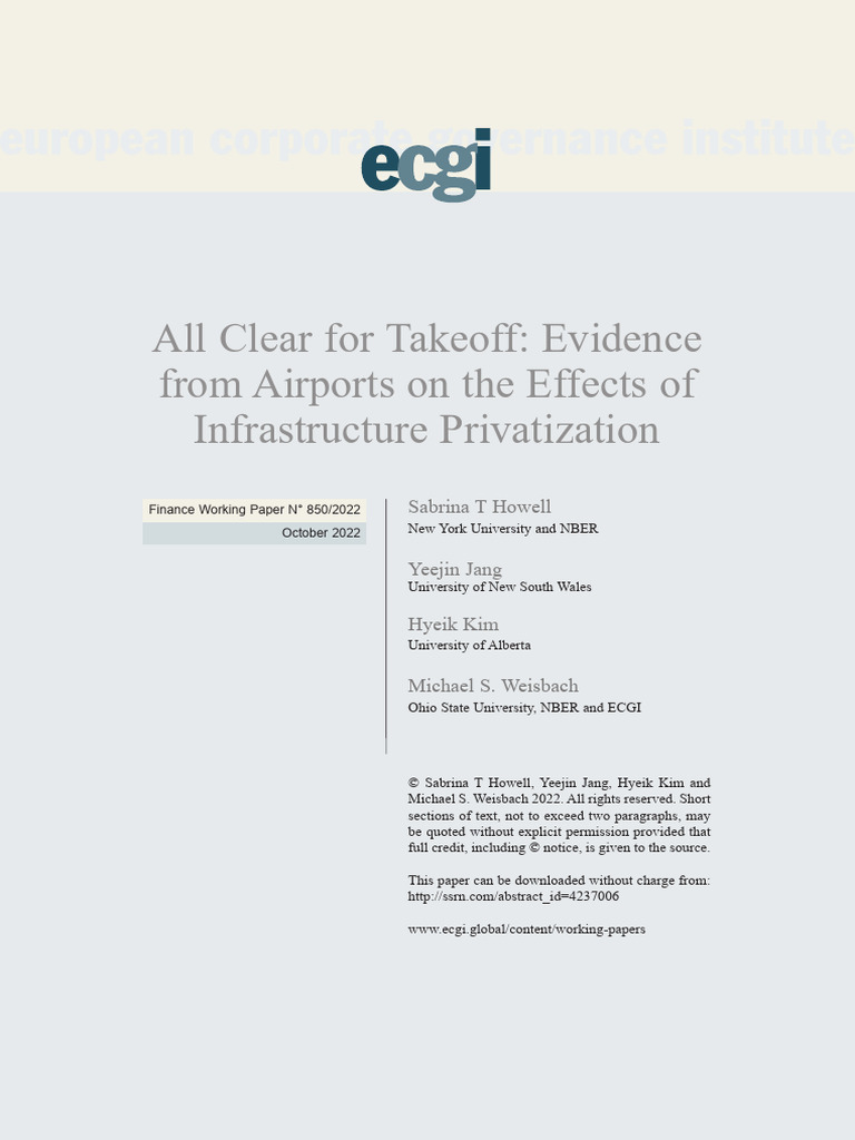 All Clear For Takeoff - Evidence From Airports On The Effects of ...