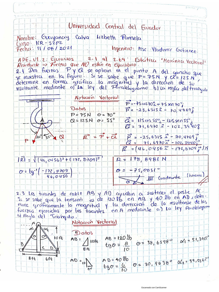 Ejercicios-Estatica Mecanica Vectorial | PDF