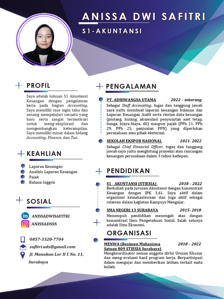 Profil Anissa: Ahli Akuntansi Keuangan | PDF