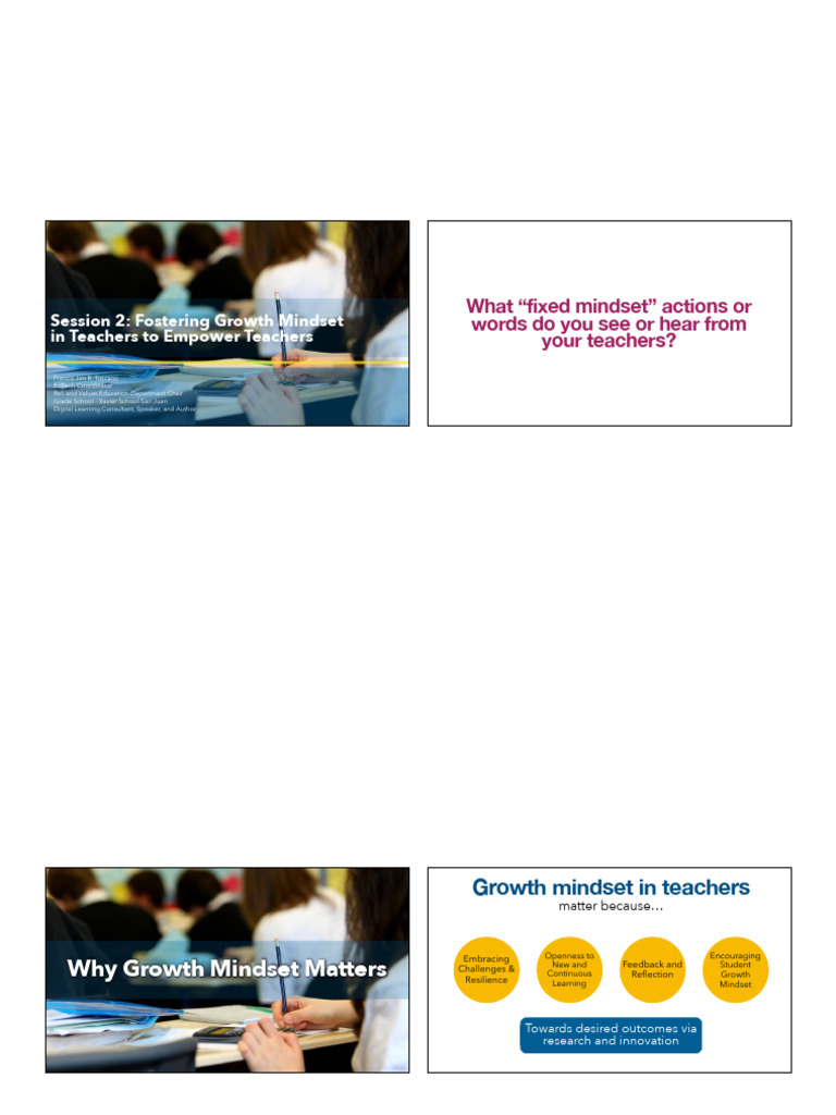 Session 2 Fostering Growth Mindset in Teachers To Empower Teachers ...