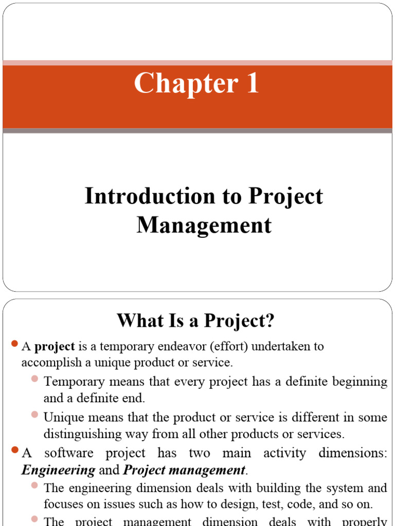 1 Project Management Pdf Project Management Engineering 7792