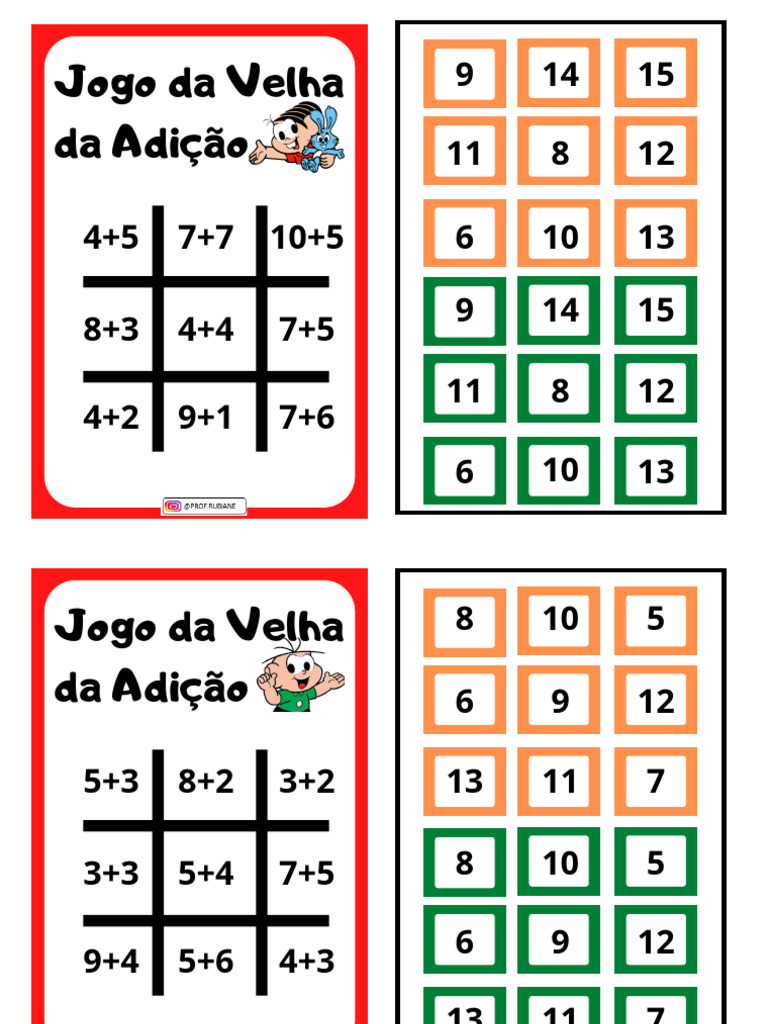 Jogo Da Velha Matemática | PDF | Matemática | Science