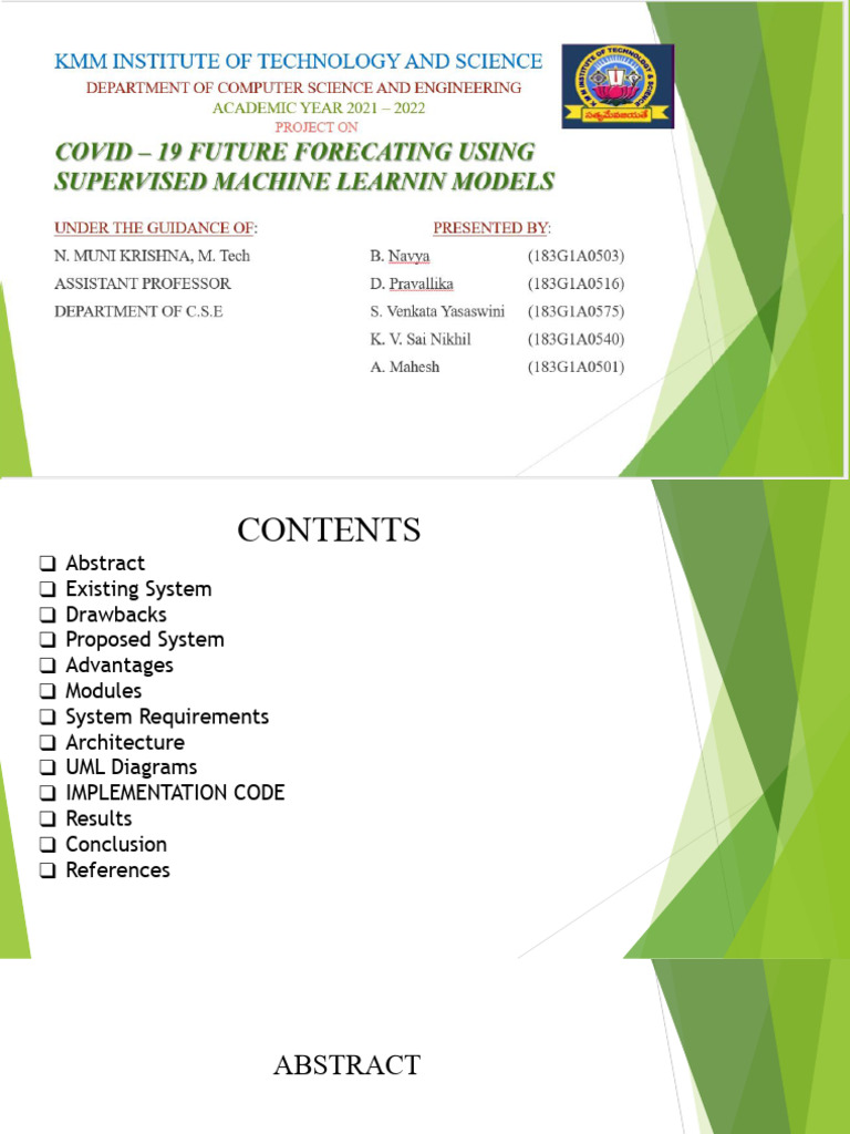 Project Presentation | PDF | Machine Learning | Forecasting
