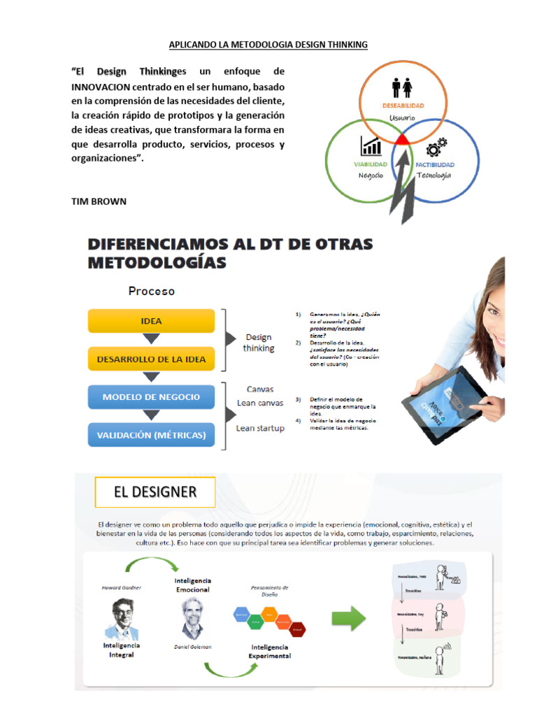 Aplicando La Metodologia Design Thinking Parte 1 | PDF | Negocios | Arte