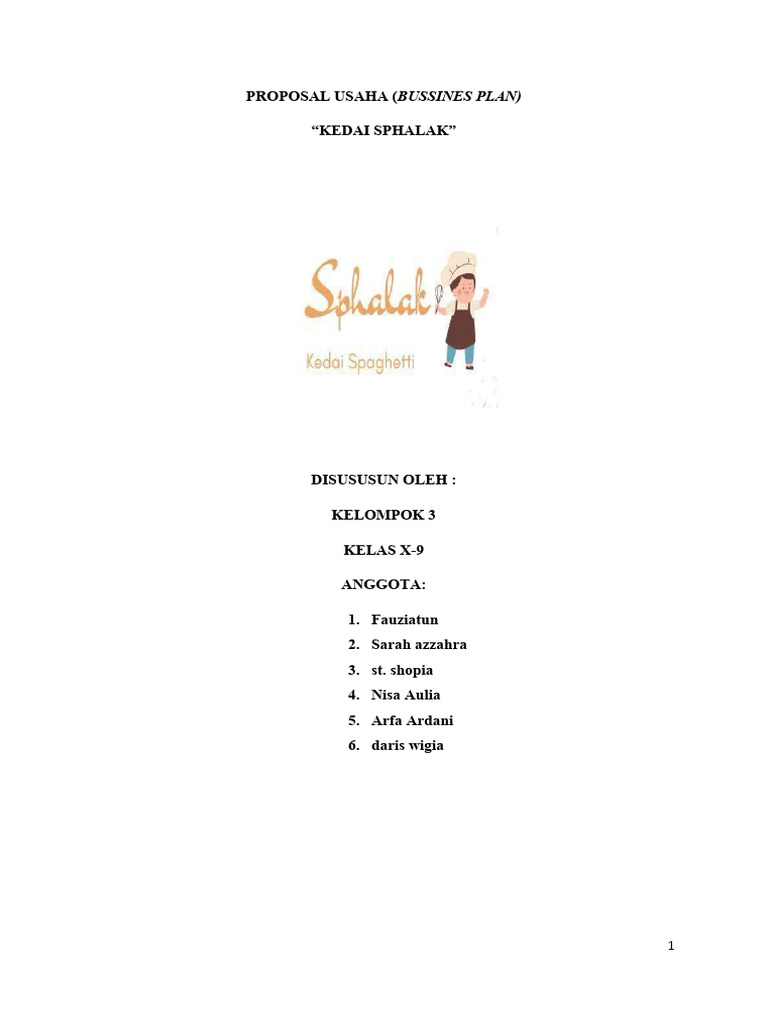 Proposal Usaha Kuliner Nusantara | PDF