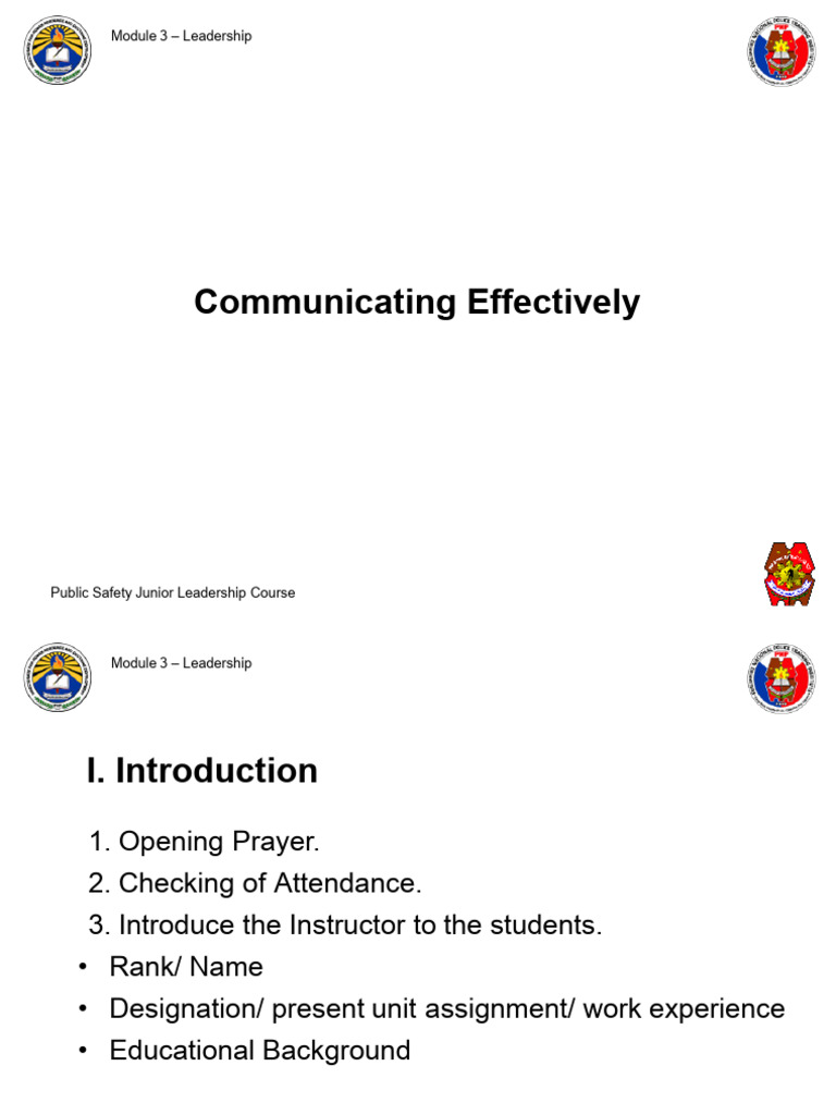Communicating Effectively | PDF | Leadership | Communication