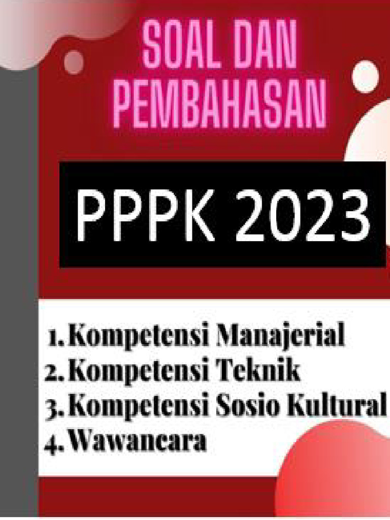 Ebook PPPK 2023 (Soal Dan Pembahsan) | PDF | Karier & Perkembangan ...