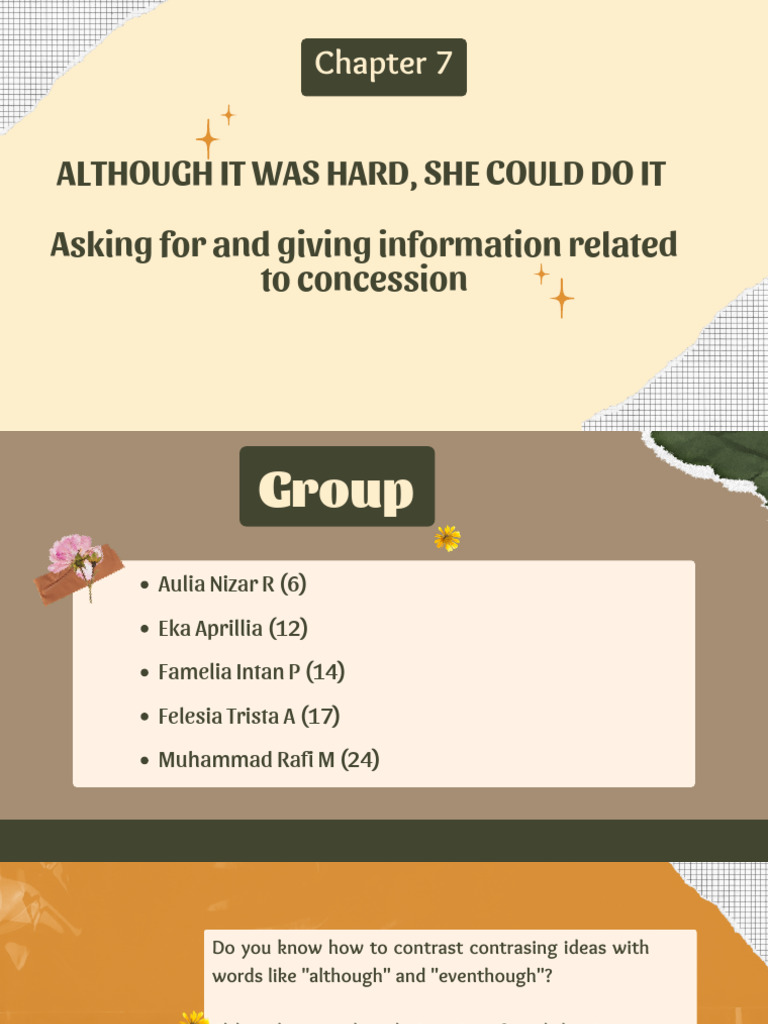 Concession in English Grammar | PDF | Human Communication | Linguistics