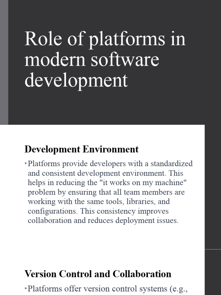 Modern Software Development Platforms | PDF | Computers | Technology ...