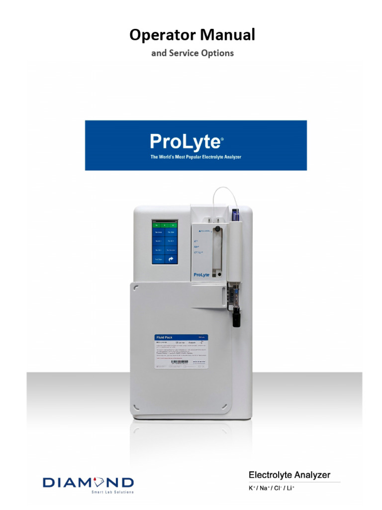 SOP05-5122F ProLyte Operator Manual Service Options | PDF | Leak | Valve