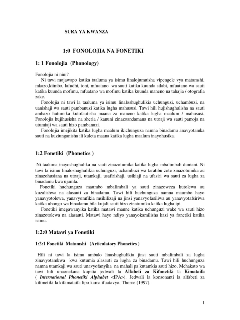 0 FONOLOJIA NA FONETIKI 1 1 Fonolojia PH | PDF