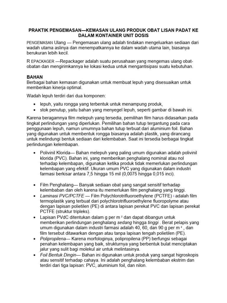Praktik Pengemasan | PDF