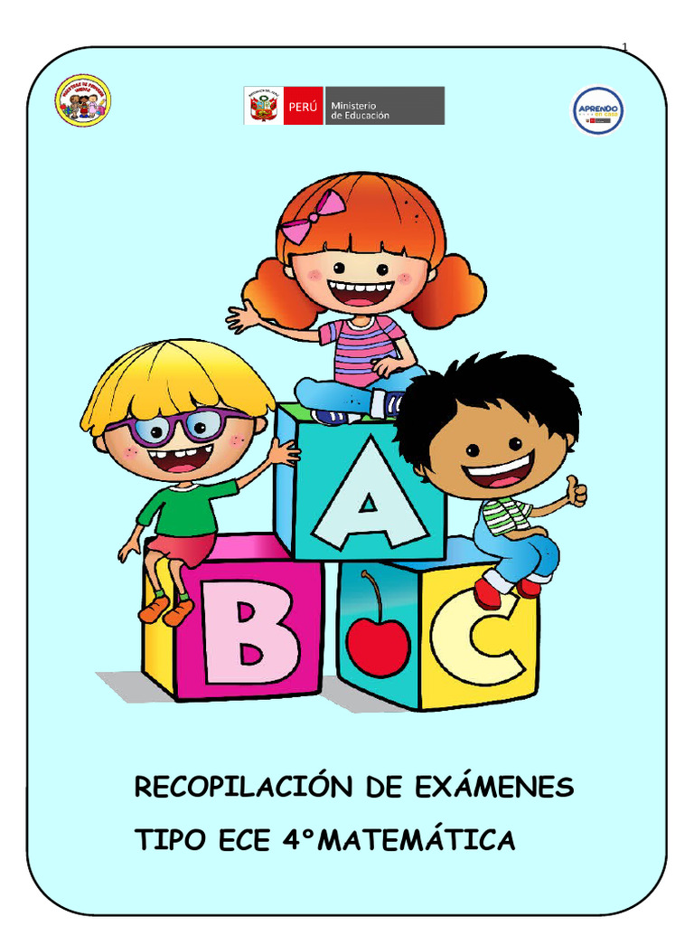 4° MATEMÁTICA RECOPILACIÓN DE EXAMENES TIPO ECE | PDF
