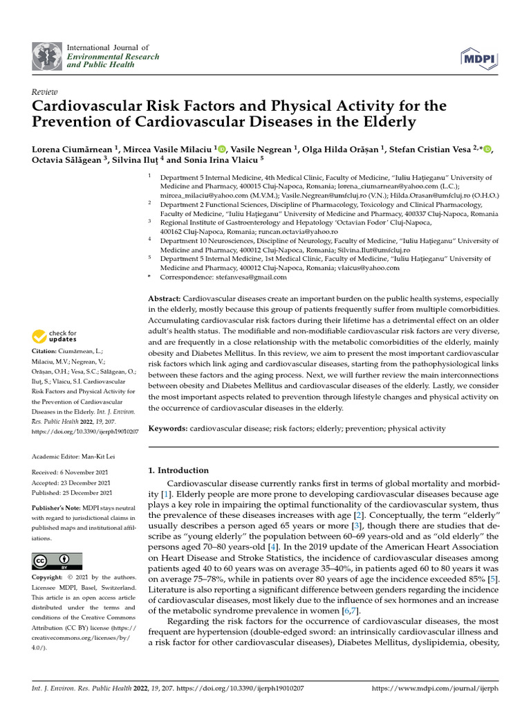 Cardiovascular Risk Factors and Physical Activity For The Prevention of ...