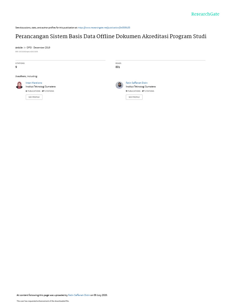 Perancangan Sistem Basis Data Offline Dokumen Akre | PDF | Systems Theory | Data Management
