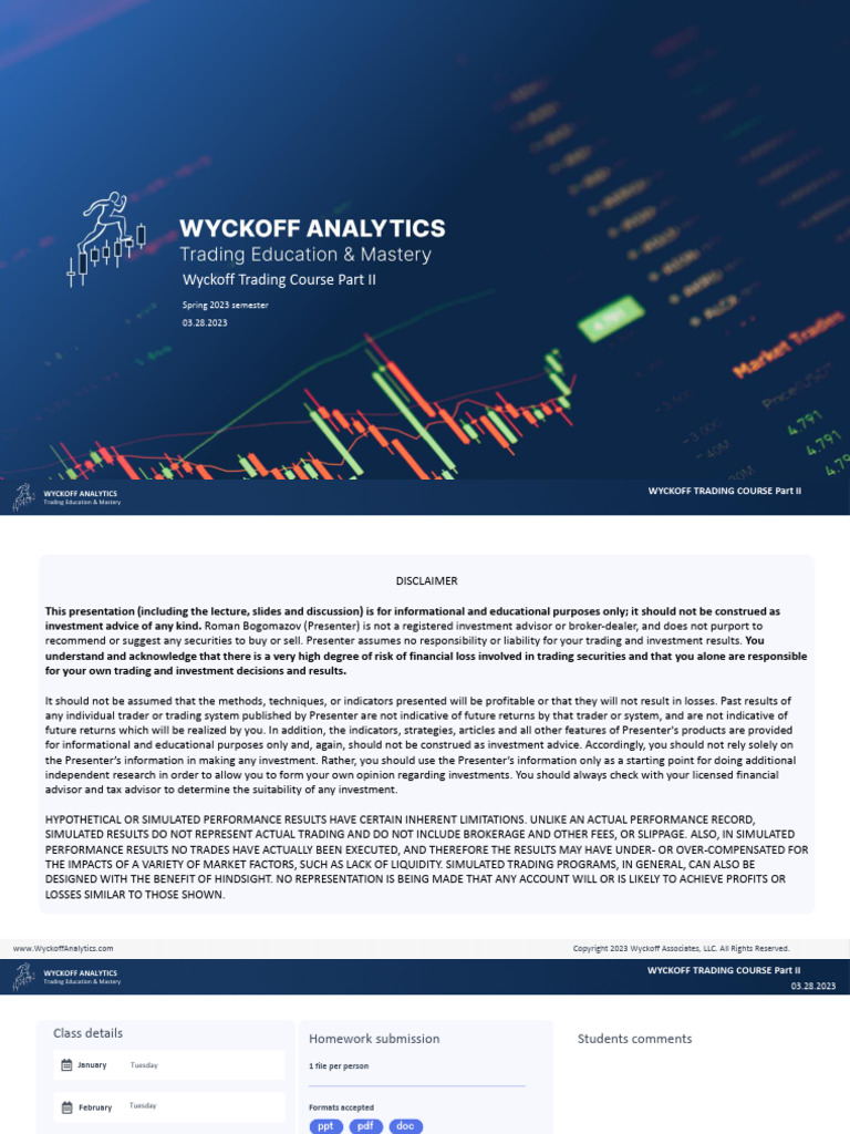 WTC 2 Spring 2023 13 3.28.2023 | PDF | Financial Adviser | Investing