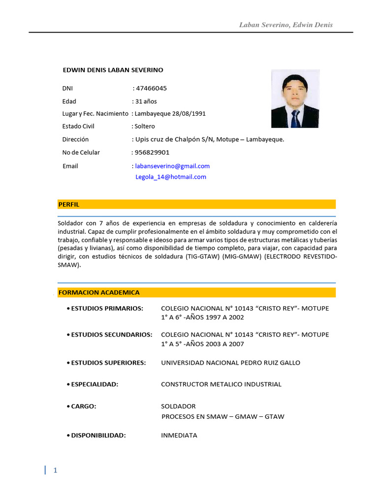 Soldador Experto en Calderería Industrial | PDF