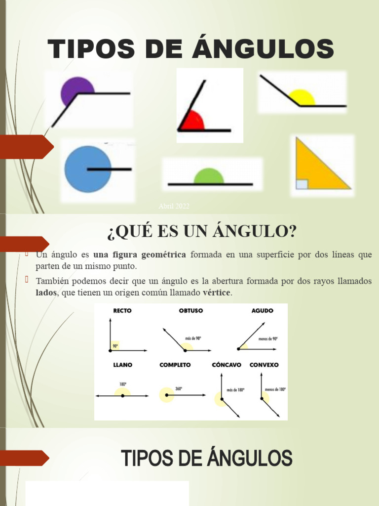 Tipos de Ángulos y Ejemplos Cotidianos | PDF | Hogar, jardinería y ...