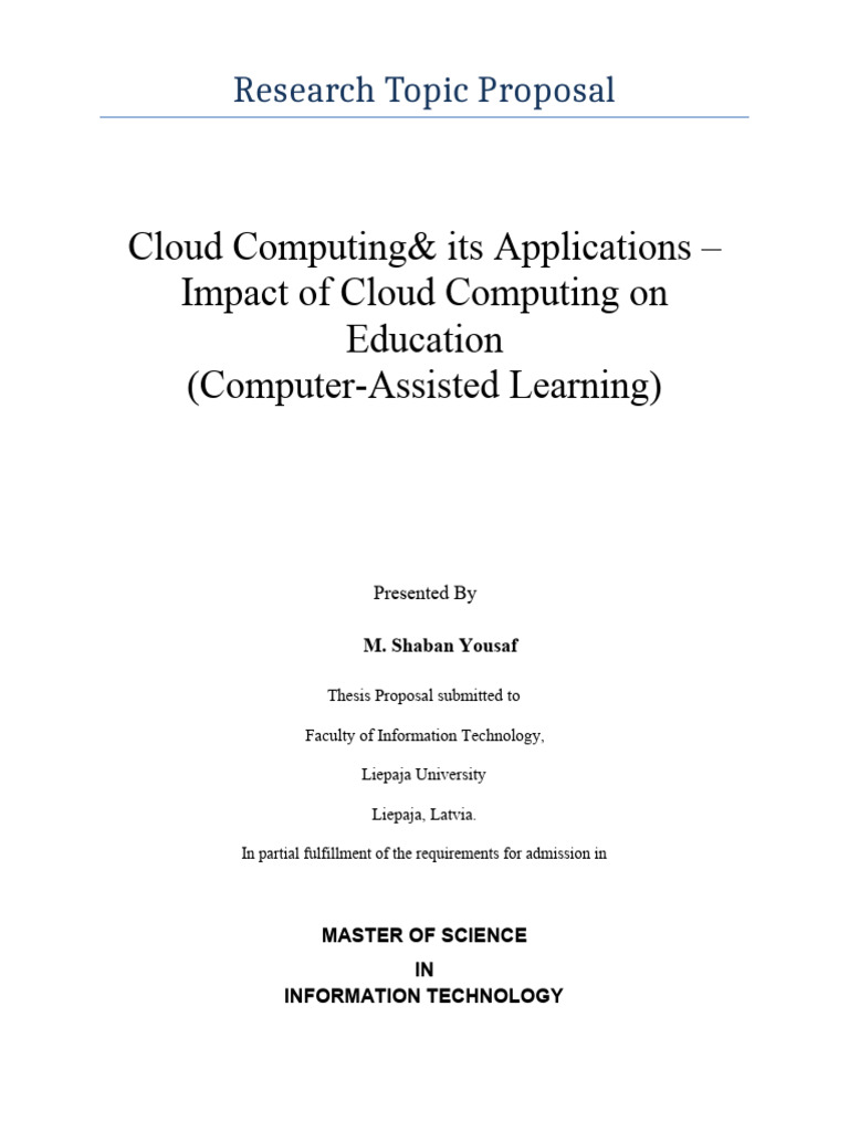 Cloud Computing and Its Applications | PDF | Cloud Computing | Computing
