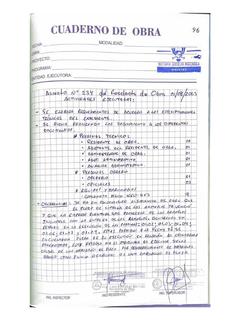 CUADERNO DE OBRA (21) | PDF