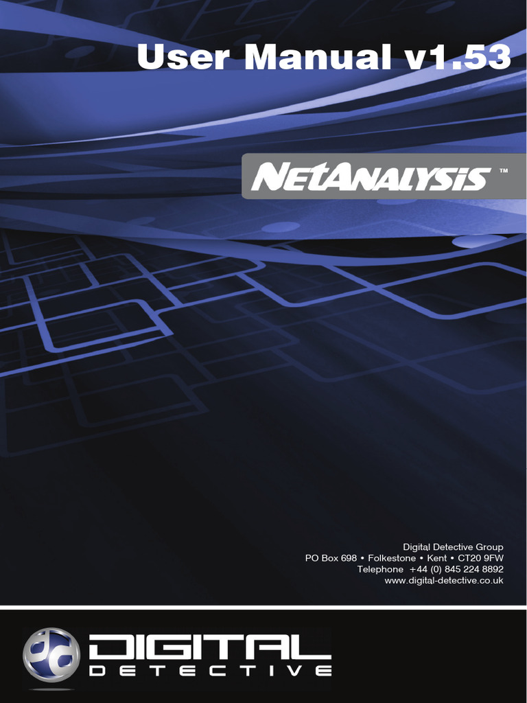 NetAnalysis Manual v1.53 - Digital Detective | PDF | Digital Forensics | Microsoft Windows