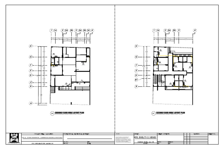 HVAC Layout for Two-Storey Building | PDF | Buildings And Structures ...