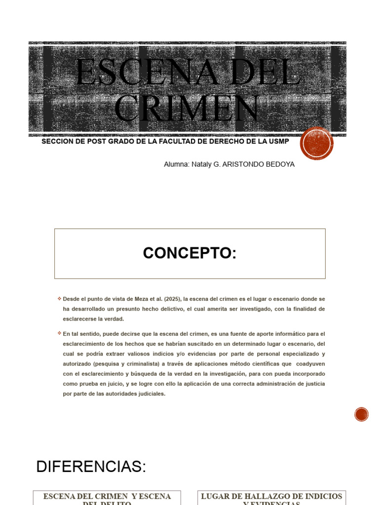 Diferencias en Escena del Crimen y Delito | PDF | Ciencia forense ...