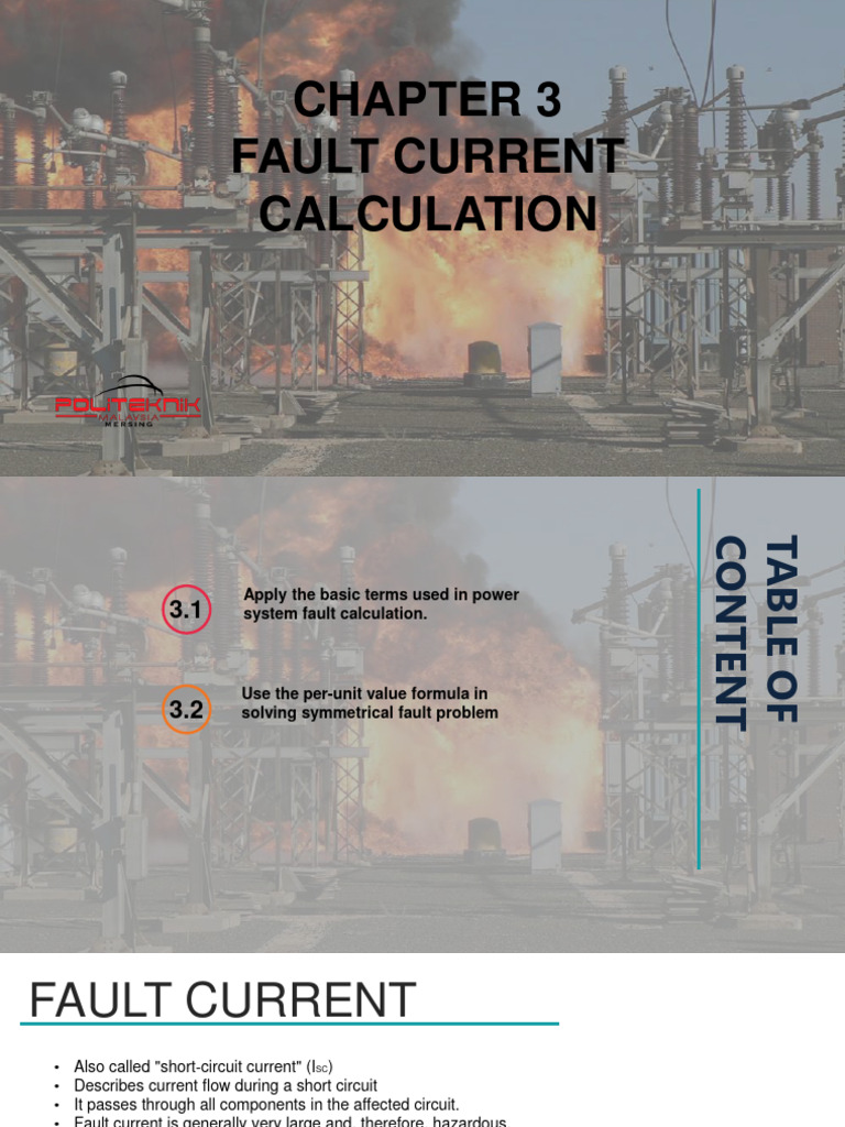 DET50083 Topic 3 Fault Current Calculation | PDF | Electrical Impedance ...