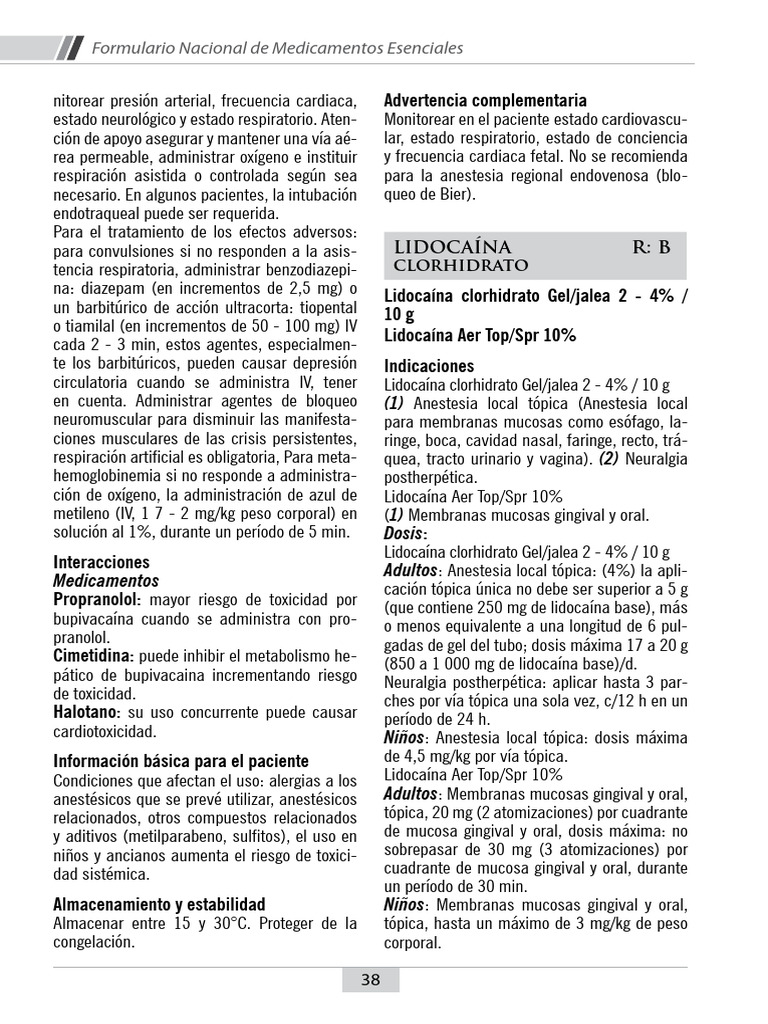 Lidocaina Gel | PDF | Medicina CLINICA | Tratamientos médicos