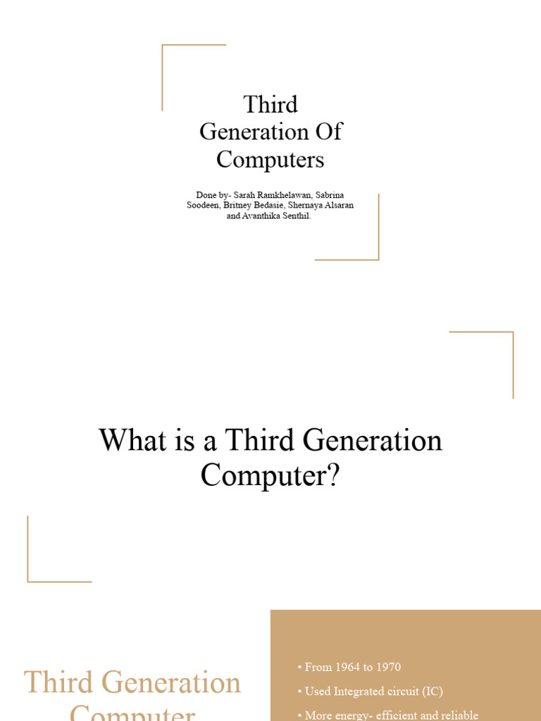 Overview of Third Generation Computers | PDF | Integrated Circuit ...