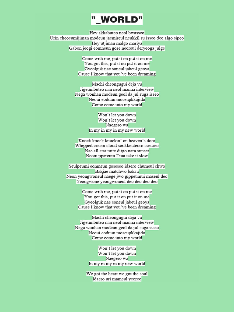 Seventeen Song Lyrics Compilation | PDF