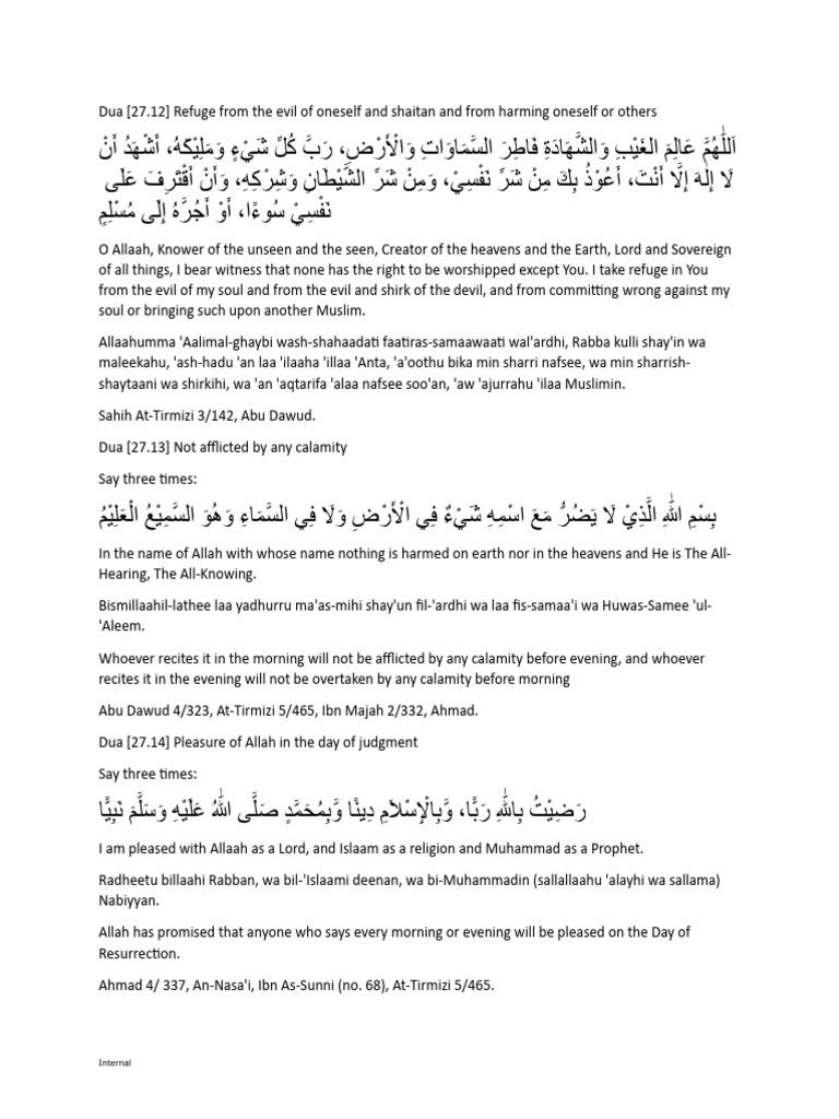 Doa Pagi Dan Petang | PDF | Allah | God In Islam