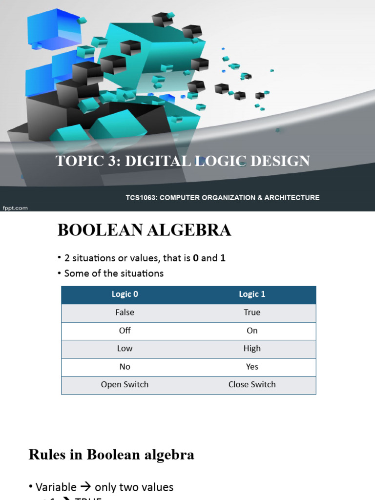 Computer Organization Architecture - Topic 3 | PDF | Logic Gate ...