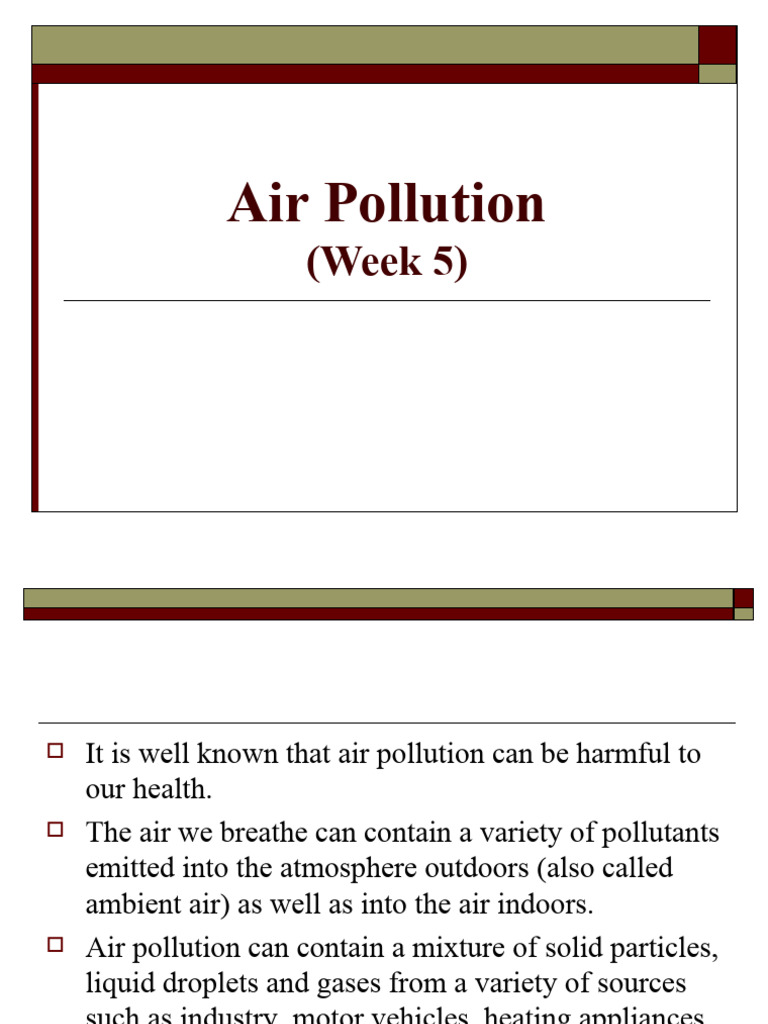 UNIT 3 Air Pollution WK 5 | PDF | Air Pollution | Atmosphere Of Earth