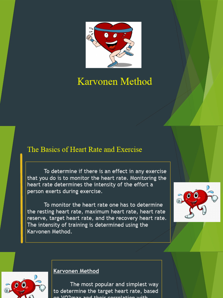 Karvonen Method Lecture | PDF | Heart Rate | Management Of Obesity