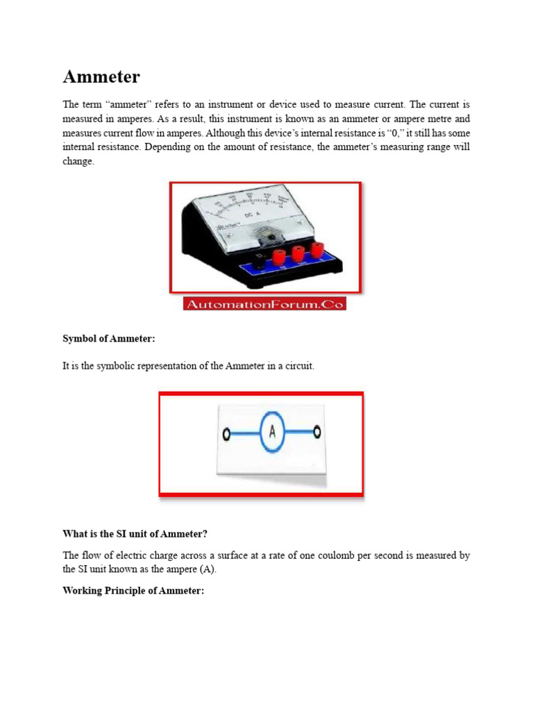 Ammeter, Voltmeter, DC Motor, Electric Generator, UPS | PDF | Electric Generator | Electricity