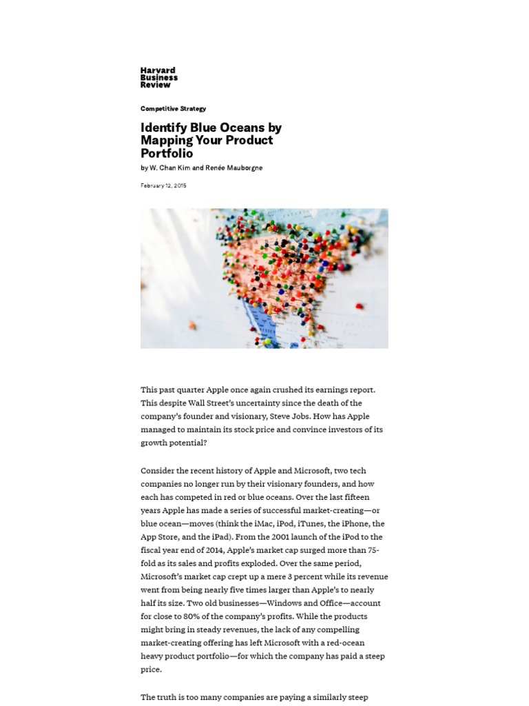 Identify Blue Oceans by Mapping Your Product Portfolio | PDF | Apple ...