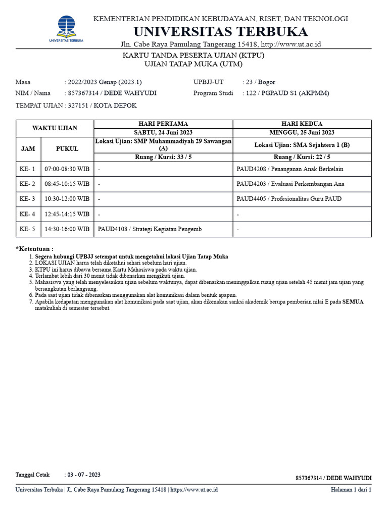 Ktpu Utm - 857367314 | PDF