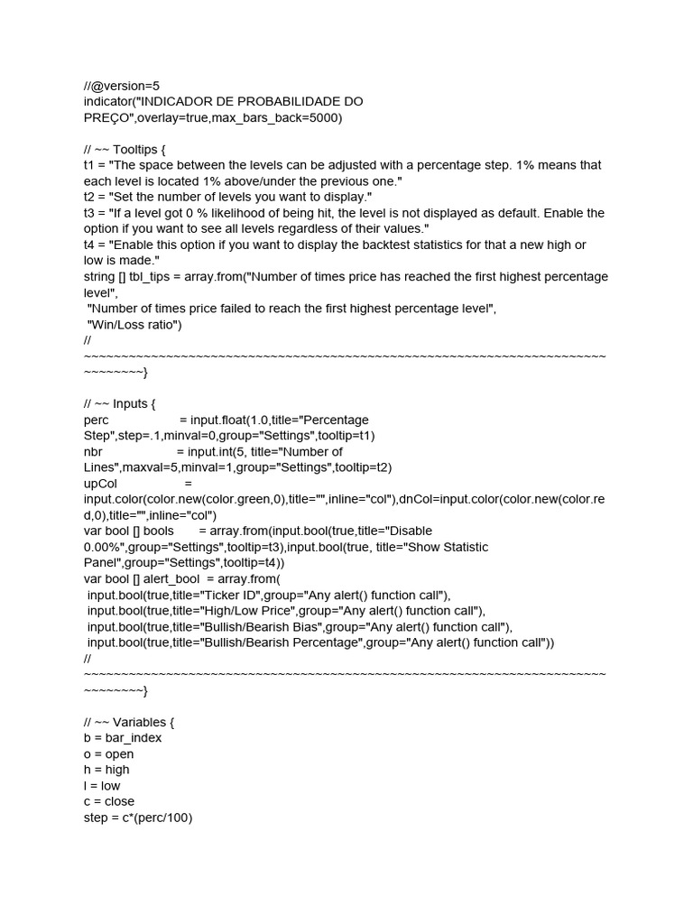 Indicador de Probabilidade Do Preço | PDF | Computer Programming