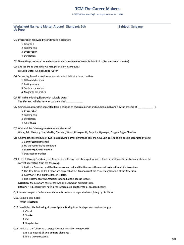 Question Sheet | PDF