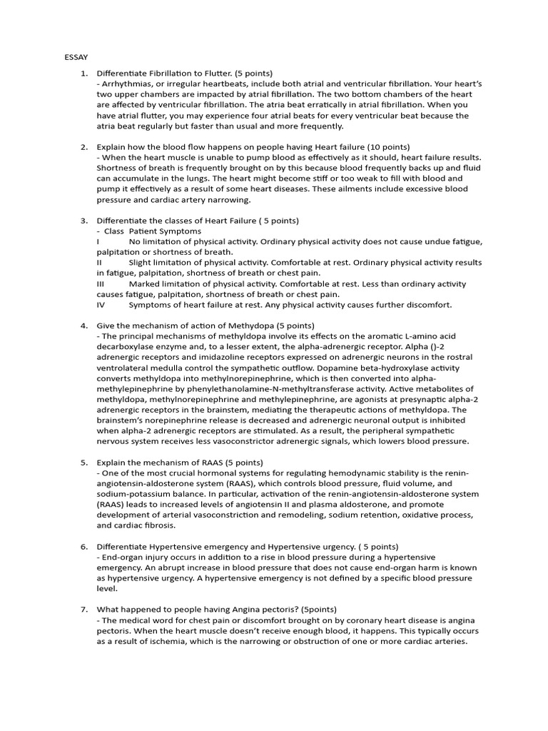 PCOL - Critical Thinking Exam | PDF | Heart | Atrium (Heart)