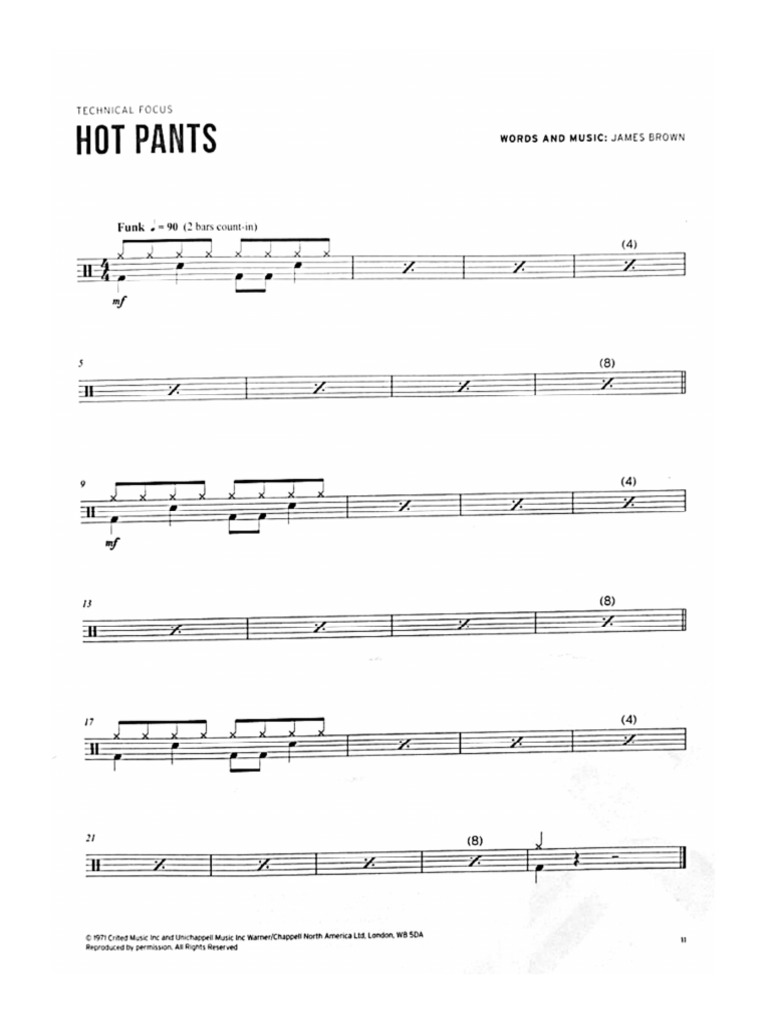Hot Pants - Rock and Pop Initial Drums | PDF