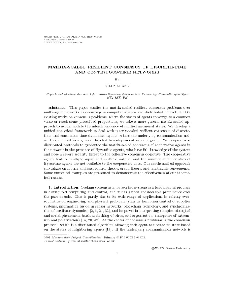 Mat Sca Res | PDF | Matrix (Mathematics) | Control Theory