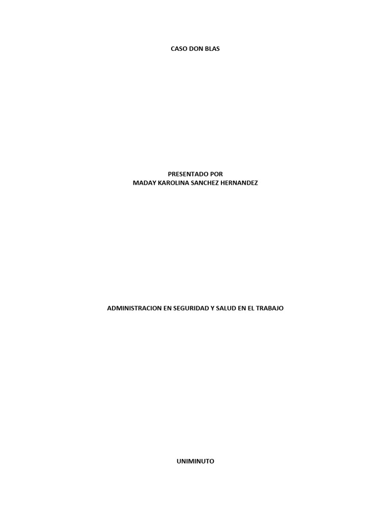 Caso Don Blas | PDF | Análisis FODA | Negocios económicos