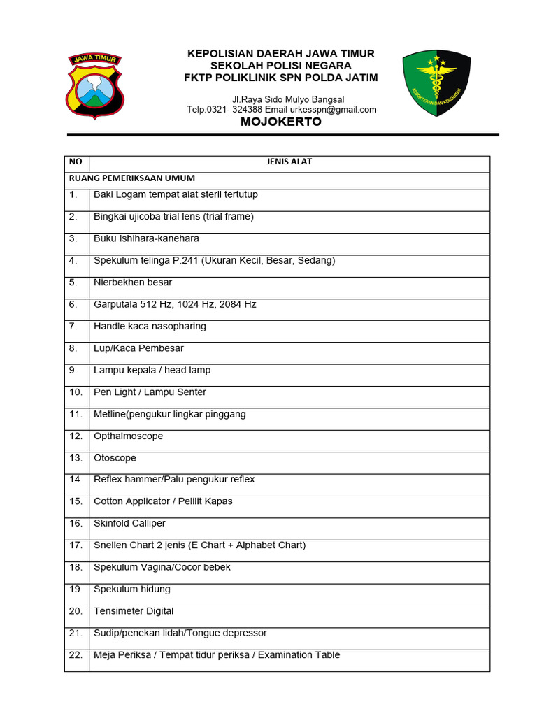 Aspak Alkes Poliklinik SPN | PDF