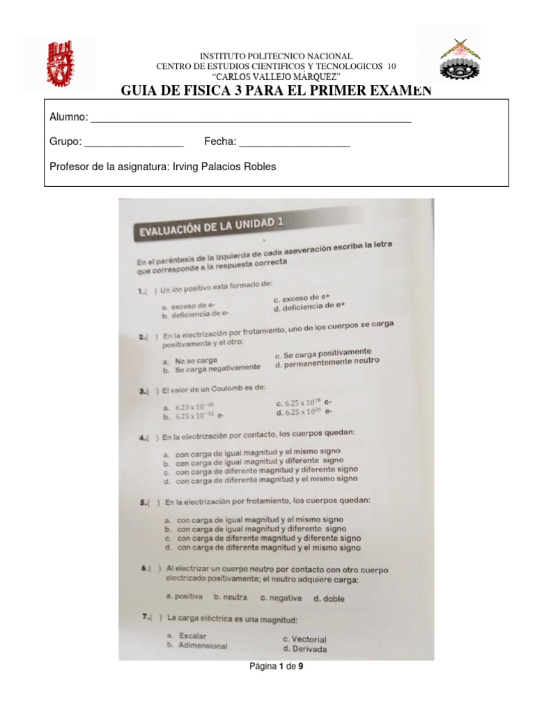 Guia de Fisica 3 | PDF