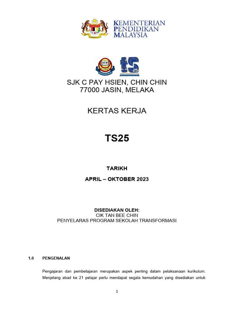Kertas Kerja TS25 | PDF