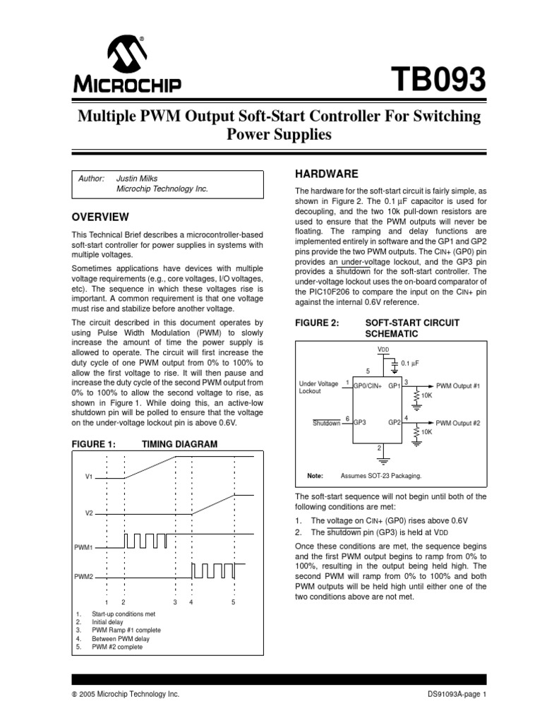 AN TB093A - Soft Start Multiple PWM | PDF | Microcontroller | Integrated Circuit