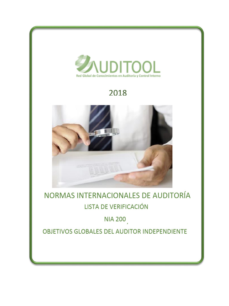 Copia de LISTA DE VERIFICACION NIA 200 | PDF | Auditoría | Contralor